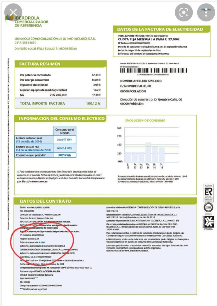 ¿Cómo saber qué potencia tengo contratada? _AguaLuzyGas.